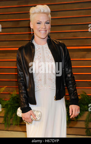 Singer Pink attends the 2014 Vanity Fair Oscar Party on March 2, 2014 ...