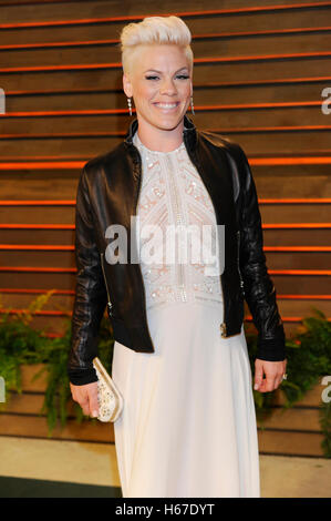 Singer Pink attends the 2014 Vanity Fair Oscar Party on March 2, 2014 ...