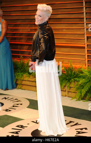 Singer Pink attends the 2014 Vanity Fair Oscar Party on March 2, 2014 ...