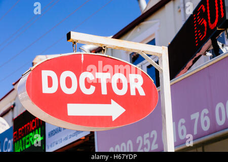Sign for a General Practice doctors' surgery in the area of the South ...