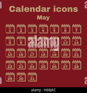 The calendar icon. May symbol. Flat Stock Vector Image & Art - Alamy