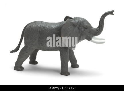 Plastic Toy Elephant Side View Isolated on White Background Stock Photo ...