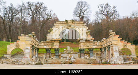 Roman Ruins in the park, Schonbrunn Palace, Vienna, Austria Stock Photo ...