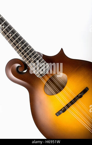 Mandolin on white backgroun, front view Stock Photo - Alamy