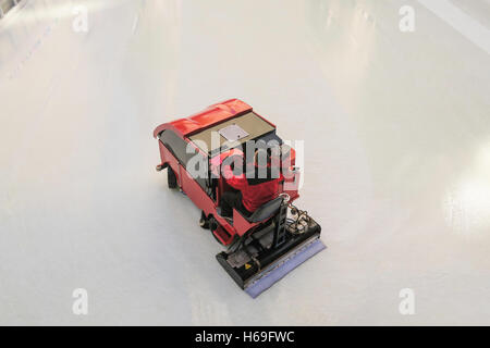 Zamboni Machine Smoothing Ice, Rockefeller Center Skating Rink, NYC ...