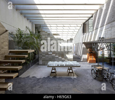Overall staircase view. Pedro Reyes House, Mexico City, Mexico ...