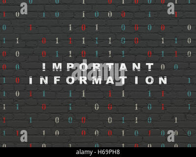 Data concept: Important Information on Digital Paper background Stock ...
