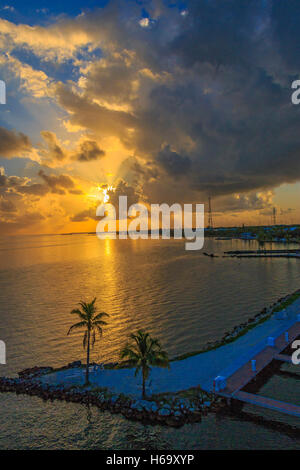 Sunrise at a dock on Marathon Key in the Florida Keys Stock Photo - Alamy