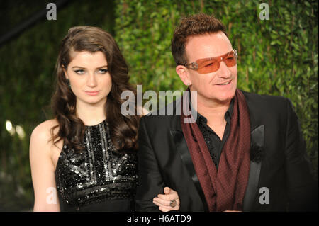 Bono and daughter Eve Hewson arrives for the 2013 Vanity Fair Oscar ...