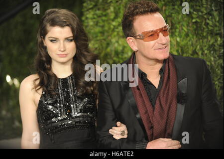 Bono and daughter Eve Hewson arrives for the 2013 Vanity Fair Oscar ...
