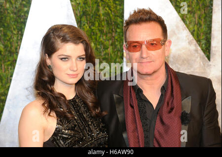Bono and daughter Eve Hewson arrives for the 2013 Vanity Fair Oscar ...