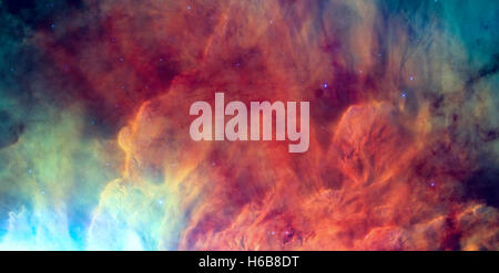 Waves breaking in the stellar Lagoon Nebula or emission nebula Messier ...