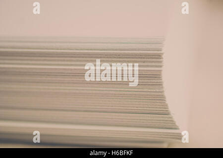 Macro image of the edge of a stack of 8x 11 paper sheets Stock Photo ...
