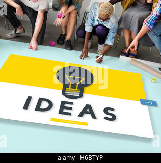 Light Bulb Ideas Creation Graphic Concept Stock Photo - Alamy