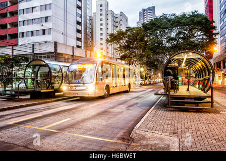 Curitiba Rapid Bus Public transport system Stock Photo - Alamy