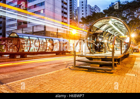 Curitiba Rapid Bus Public transport system Stock Photo - Alamy