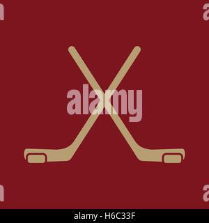 Ice hockey rink flat design long shadow icon. Hockey stadium scheme ...