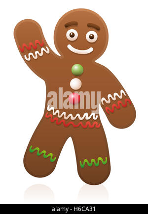 Smiling gingerbread man Stock Photo - Alamy