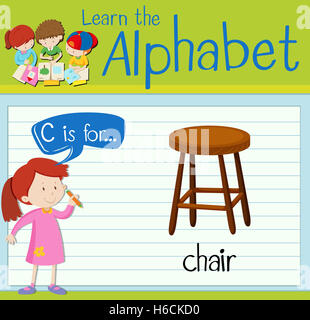 Flashcard letter S is for seat illustration Stock Photo - Alamy