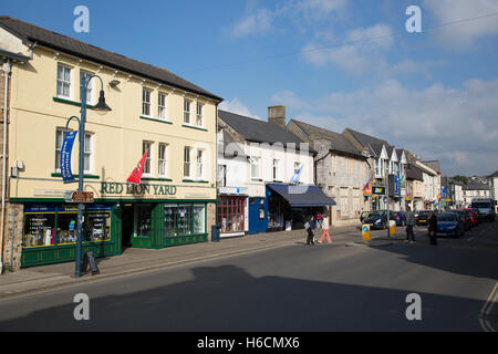 okehampton high street town centre shops devon england uk gb Stock ...