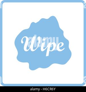 Wipe cloth icon. Blue frame design. Vector illustration Stock Vector ...