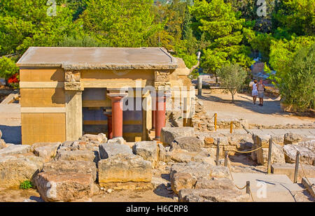The Knossos Palace is one of the most popular and recognizable landmarks on Crete Stock Photo ...