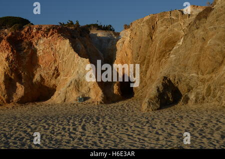 Walking inside sea-caves and mines in Athens, Greece, Εurope Stock ...