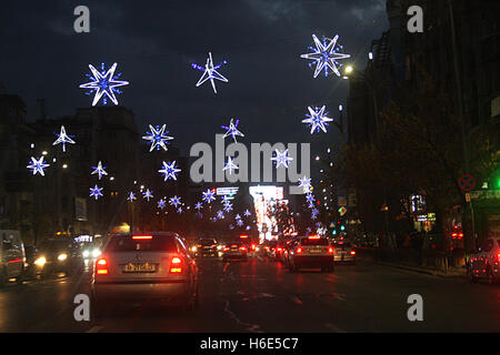 Bucharest Christmas Lights Stock Photo - Alamy