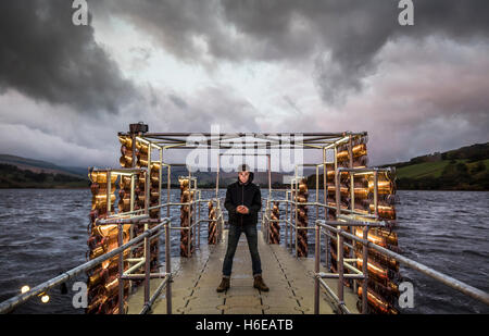 Artist David Murphy with his contemporary art installation called Spear ...