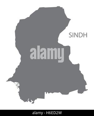 Map of Sindh, a province of Pakistan Stock Vector Image & Art - Alamy