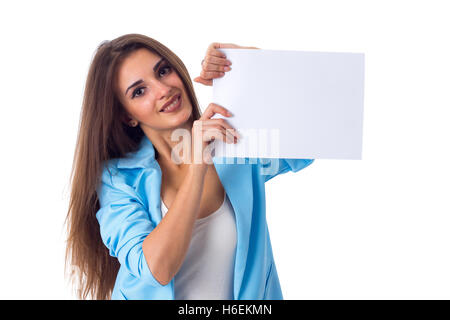 Woman holding white sheet paper labeled word Depression in hand Stock ...