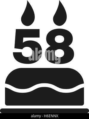 Set of number fifty-eight (58 years) celebration design. Anniversary ...