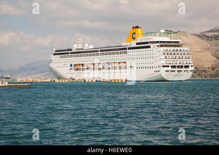 Cruise ship Costa Riviera in Dubrovnik Port, Adriatic Seas, Dalmatia ...