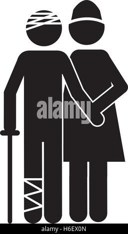 injured person icon image vector illustration design Stock Vector Image ...
