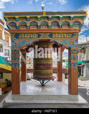 Large prayer wheel in Ladakh, India, Asia Stock Photo - Alamy