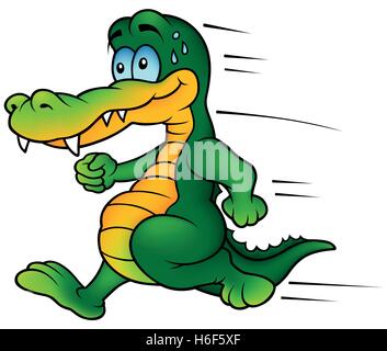 Alligator running vector art Stock Vector Image & Art - Alamy