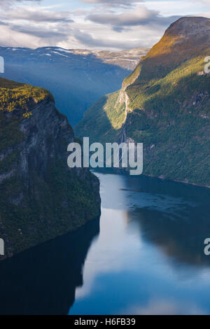 Geiranger from the Ornesvingen viewpoint, More og Romsdal, Norway Stock ...