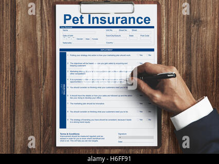 Pet Insurance Claim Document Form Concept Stock Photo - Alamy