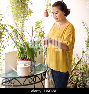 Planting Plantation Growth Housewife Activity Concept Stock Photo - Alamy