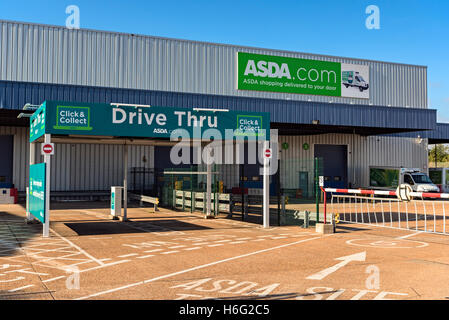 Asda Click & Collect Drive Thru / Through facility at ASDA supermarket ...