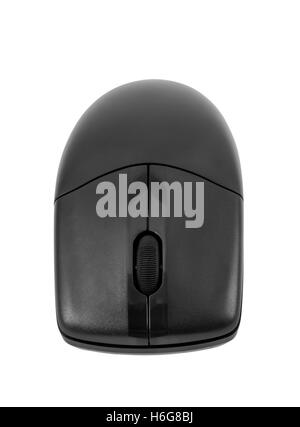 Wireless White Optical Computer Mouse Back View Isolated on White ...