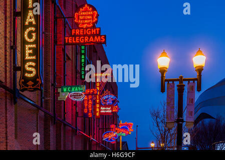 Neon sign museum, Edmonton, Alberta, Canada Stock Photo - Alamy