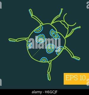 Ladybug linear icon. Ladybird. Insect. Thin line illustration. Contour symbol. Vector isolated ...