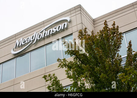 A logo sign outside of the headquarters of the Mead Johnson Nutrition ...