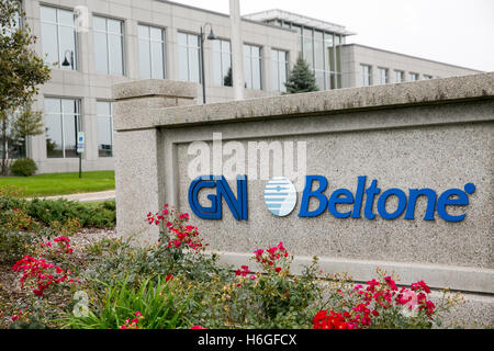 A logo sign outside of the headquarters of Beltone in Glenview ...