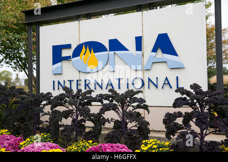 A logo sign outside of the headquarters of FONA International, Inc., in ...