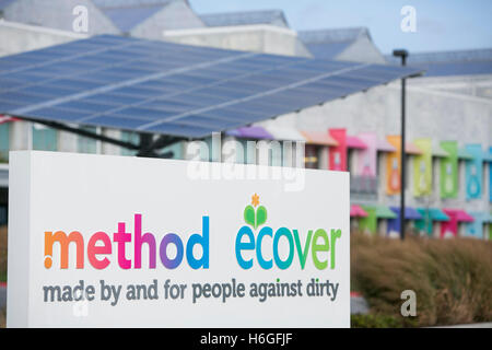 A logo sign outside of the Method and Ecover factory in the Pullman ...