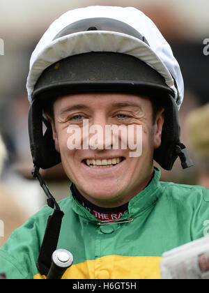 Jockey Barry Geraghty in the parade ring after winning the Guinness ...