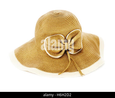 Beautiful summer hat, isolated on white Stock Photo - Alamy