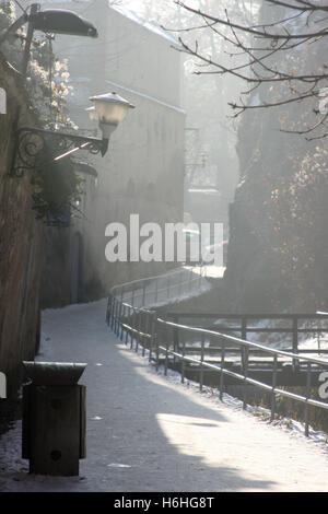 Romania, Brasov. The alley behind walls Stock Photo - Alamy